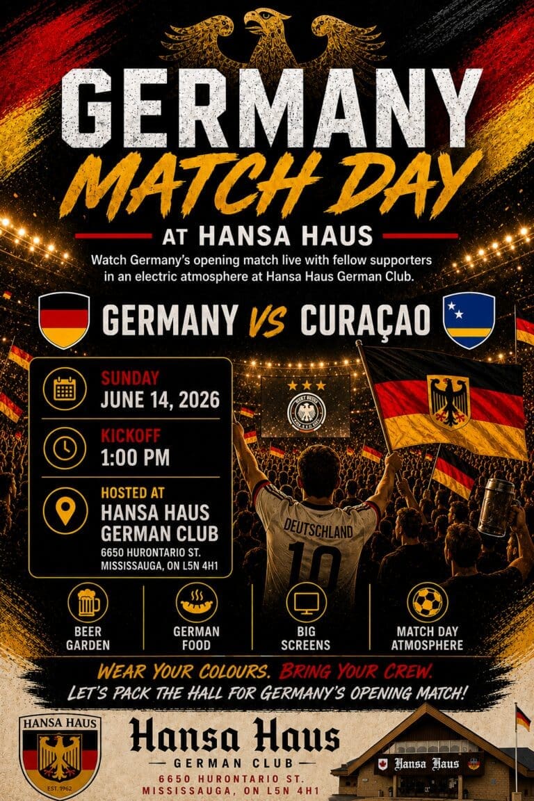 Upcoming Events - German Canadian Club Hansa - Event Planning